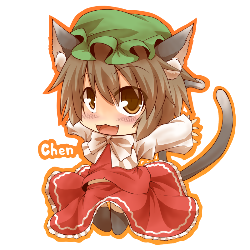 The Big ImageBoard (TBIB) - 1girl :3 animal ears blush cat ears chen ...