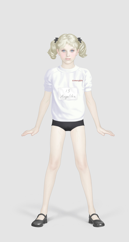 The Big Imageboard Tbib Angelika Blonde Hair Blue Eyes Gym Uniform