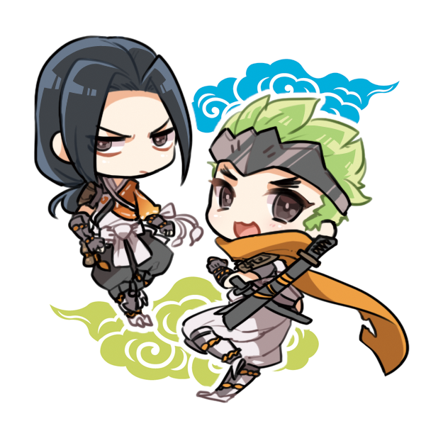 The Big ImageBoard (TBIB) - 2boys blush brothers chibi genji (overwatch ...