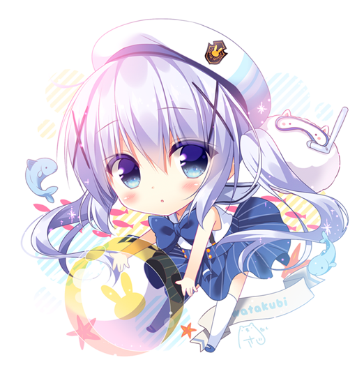 The Big ImageBoard (TBIB) - 1girl beret blue bow blue bowtie blue eyes ...