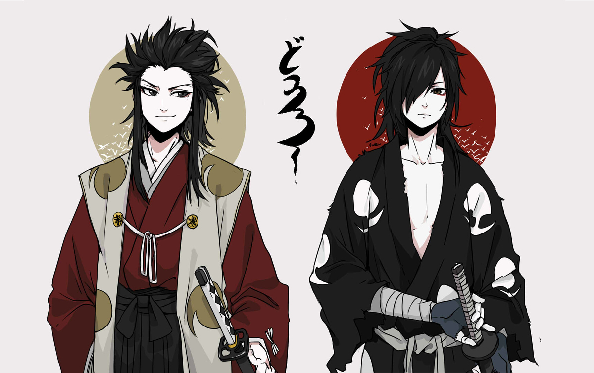 The Big ImageBoard (TBIB) - 2boys black hair brothers brown eyes dororo ...