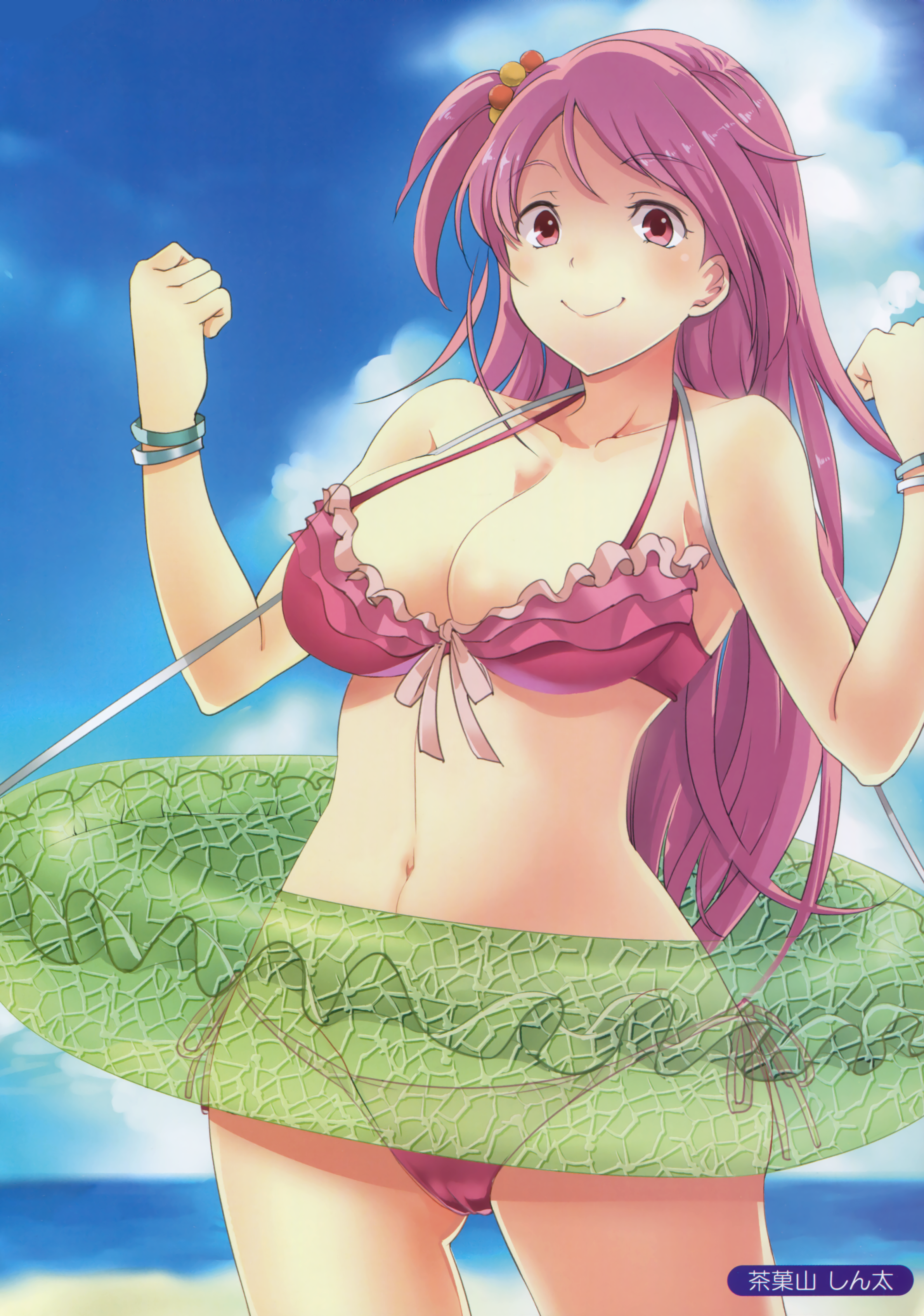 The Big Imageboard Tbib Belt Bikini Black Eyes Blush Breasts Brown My