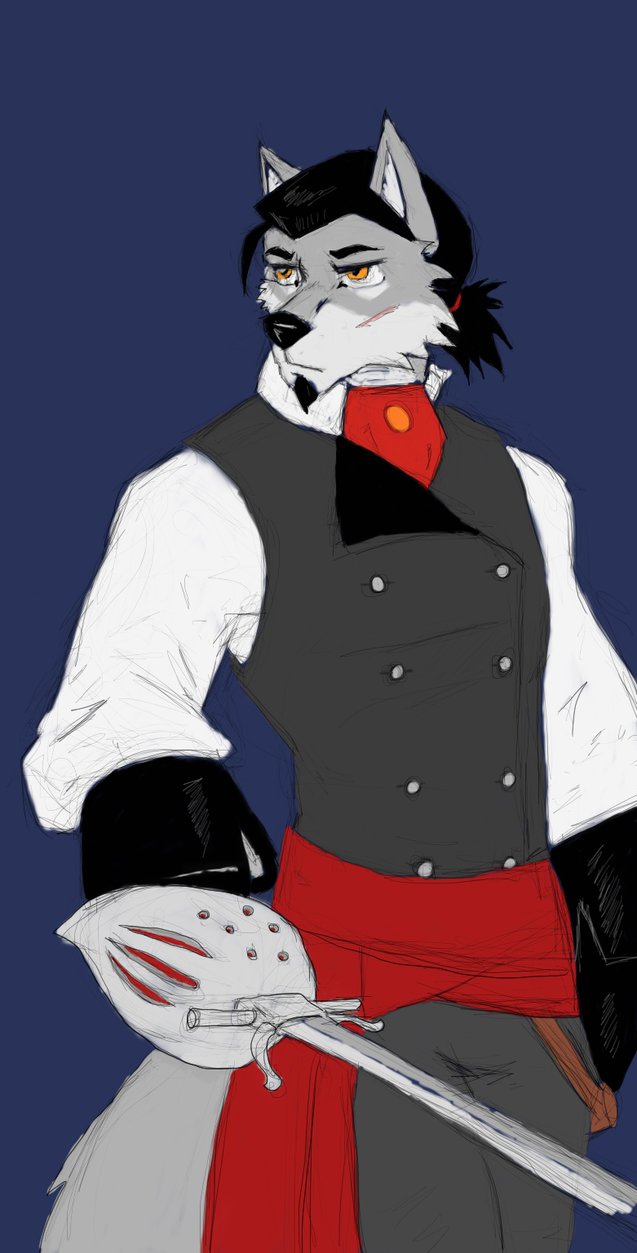 The Big ImageBoard (TBIB) - acev anthro black hair canid canine canis clothed clothing digital ...