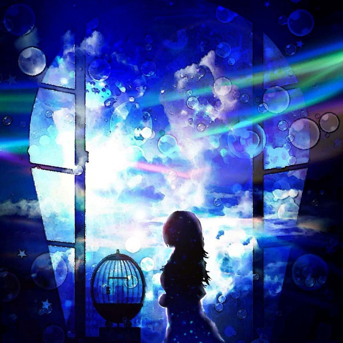 The Big Imageboard Tbib 1girl Abstract Background Female From Side