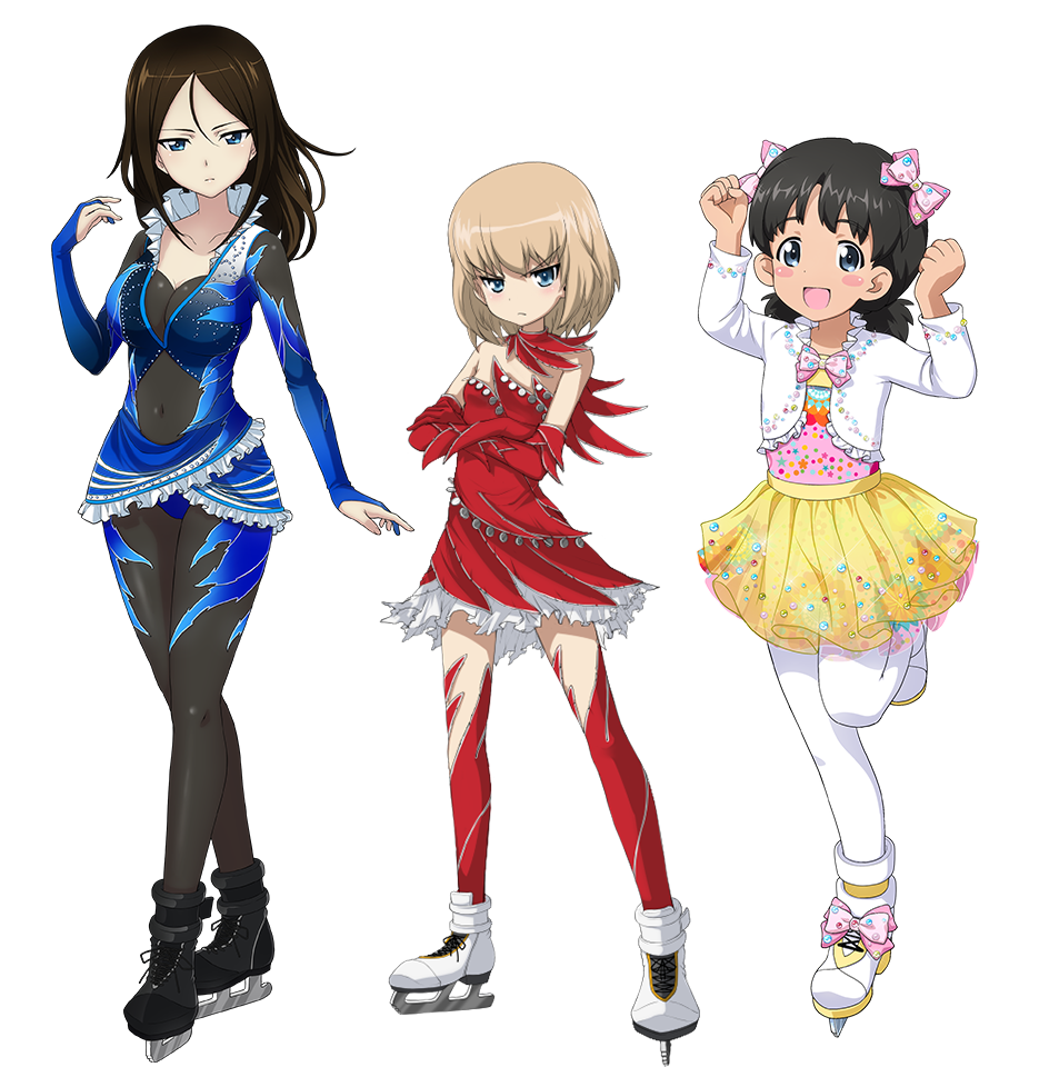 The Big Imageboard Tbib 3girls Black Hair Blonde Hair Blue Eyes