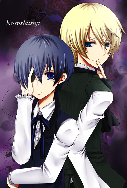 The Big Imageboard Tbib Alois Trancy Black Hair Blonde Hair Blue