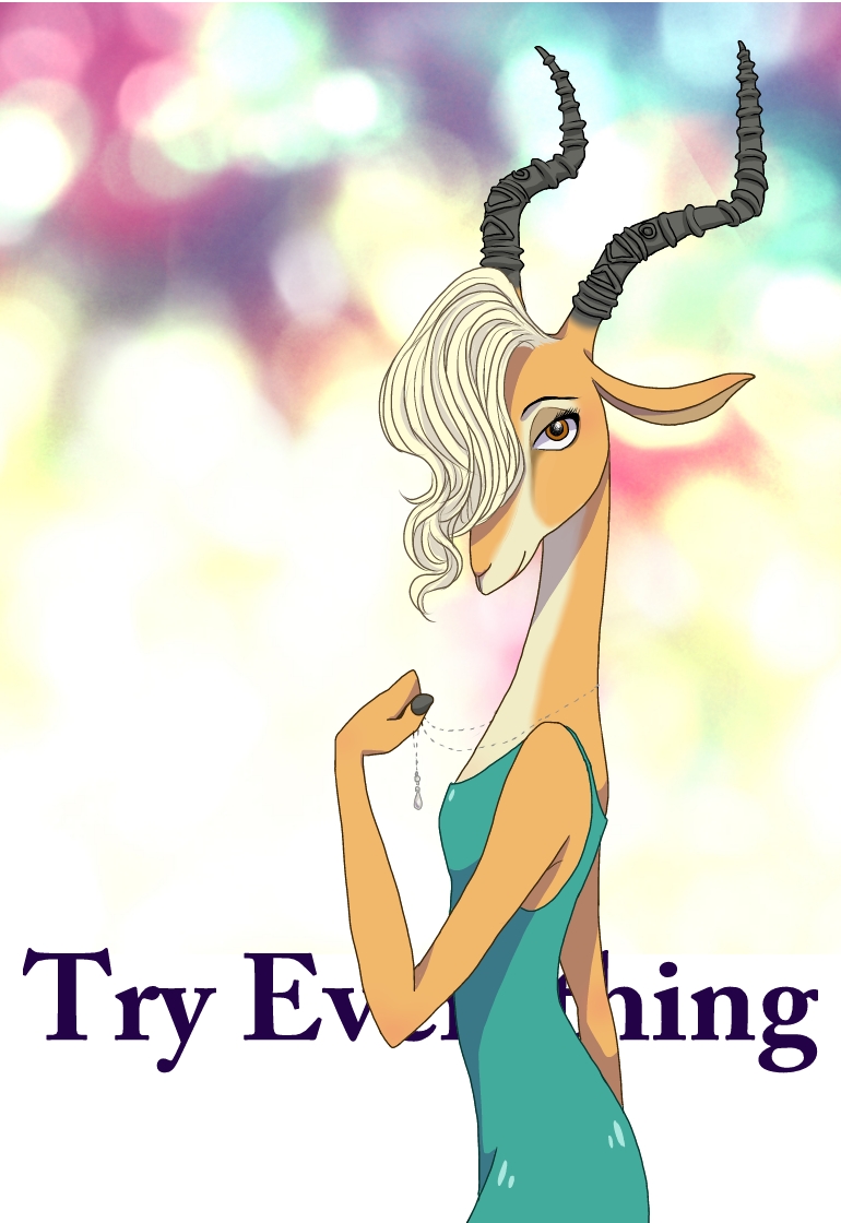 The Big ImageBoard (TBIB) - abstract background antelope anthro blonde hair bovid brown eyes ...