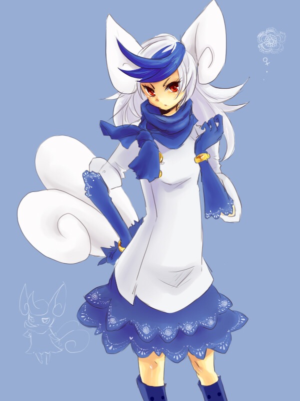 The Big ImageBoard (TBIB) - 3:4 animal humanoid blue hair cat humanoid clothing dress felid ...