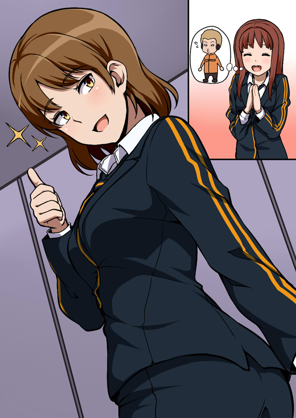 The Big ImageBoard (TBIB) - 1boy 2girls :d aged down ayatsuji haruka blush border operator ...