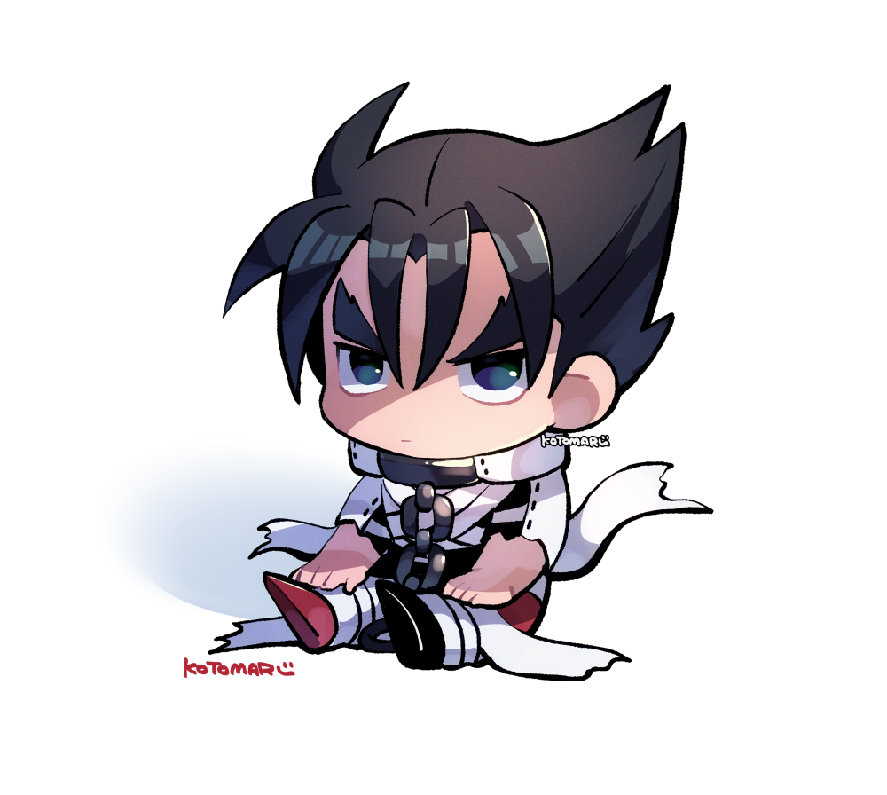 The Big ImageBoard (TBIB) - 1boy black hair chain chibi closed mouth ...