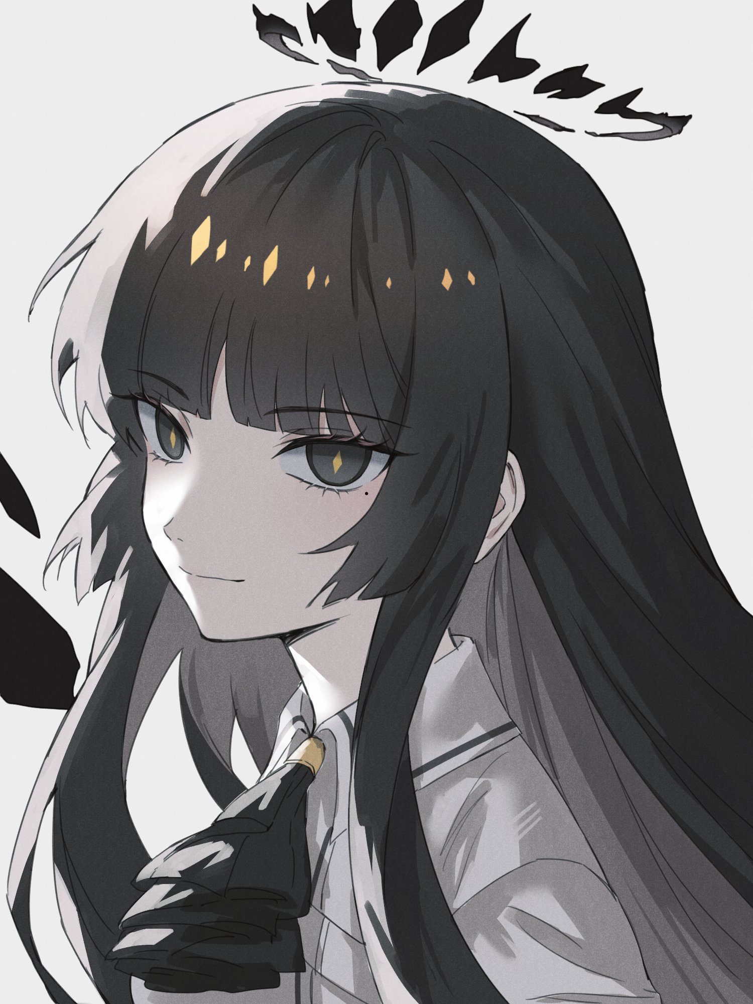 The Big ImageBoard (TBIB) - 1girl arknights ascot black ascot black eyes black hair commentary ...