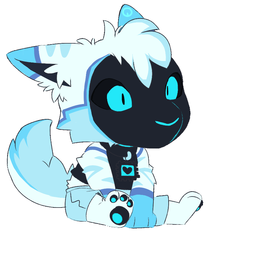 The Big ImageBoard (TBIB) - 1:1 alpha channel animated anthro blue eyes blue markings canid ...