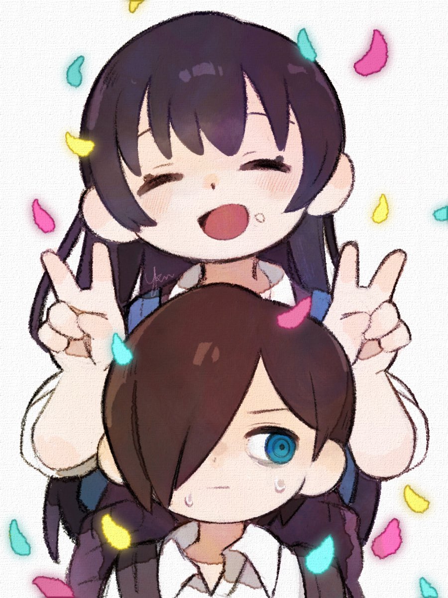 The Big ImageBoard (TBIB) - 1boy 1girl :| black hair blue eyes boku no kokoro no yabai yatsu ...