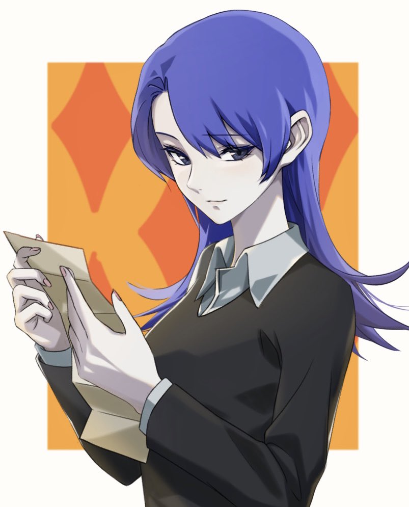 The Big ImageBoard (TBIB) - 1girl ado (utaite) atashi wa mondaisaku black sweater blue eyes blue ...