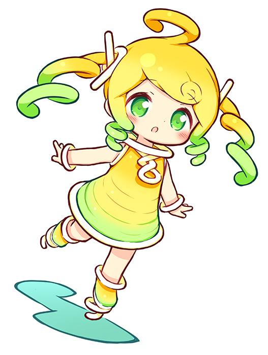 The Big ImageBoard (TBIB) - 1girl :o ahoge aikei ake blonde hair blush boots chibi commentary ...