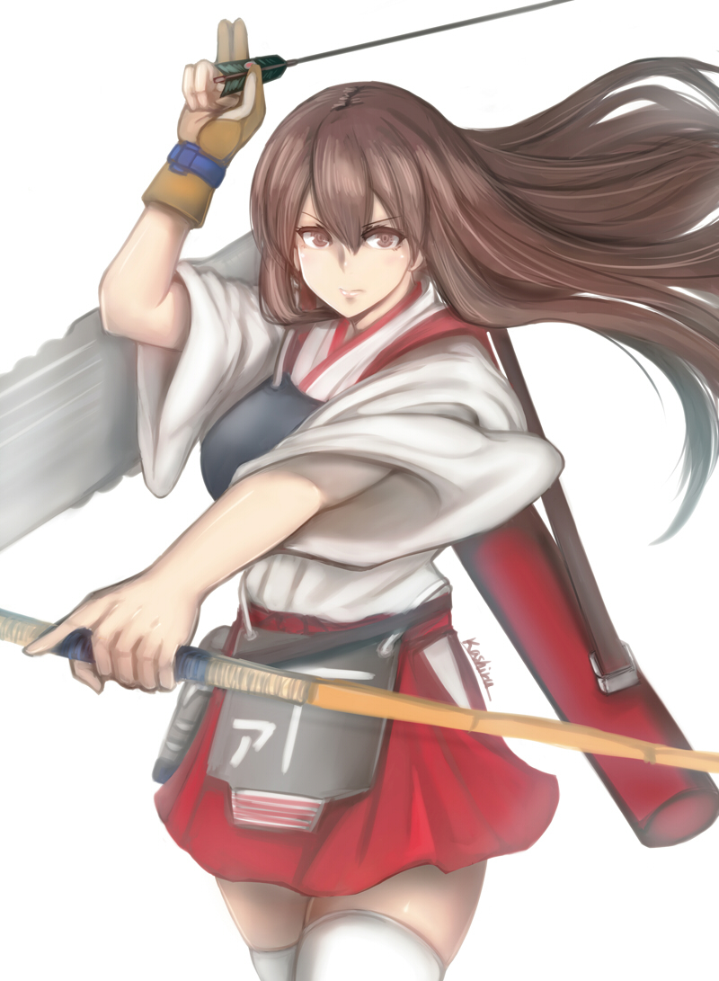 The Big ImageBoard (TBIB) - akagi (kantai collection) arrow bow (weapon ...