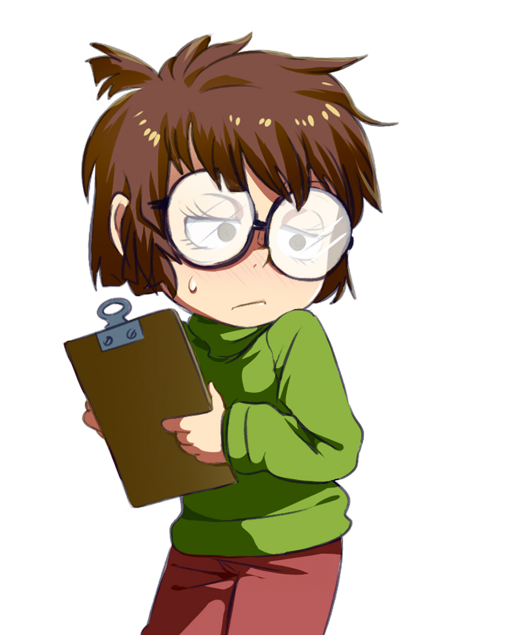The Big ImageBoard (TBIB) - 1girl blush brown hair child clipboard ...