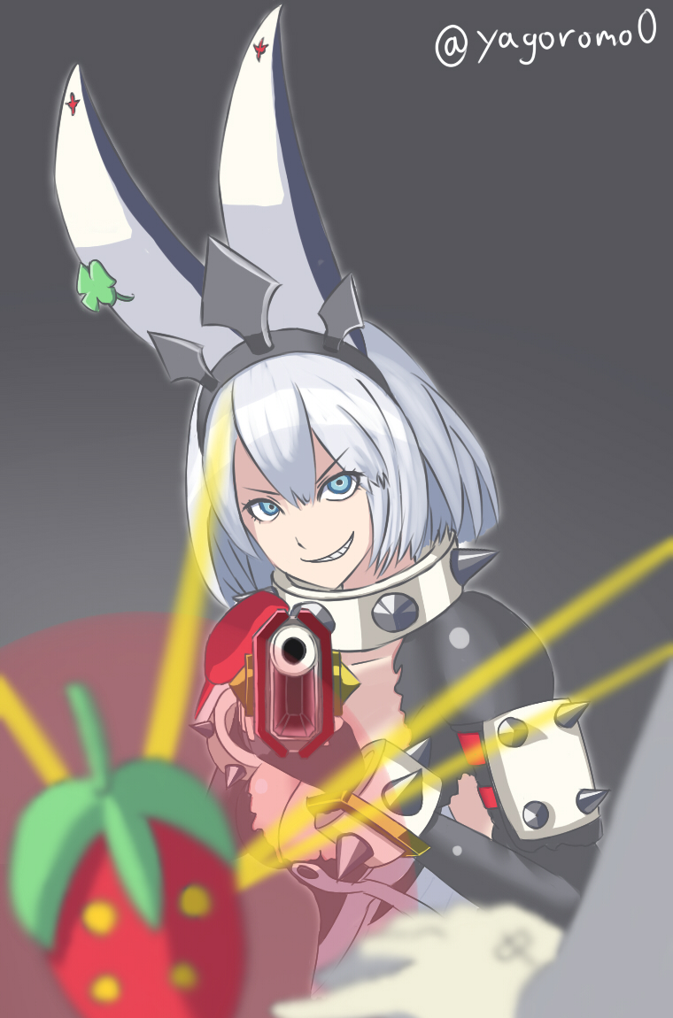 The Big Imageboard Tbib 1girl Ahoge Aiming Arc System Works Blue
