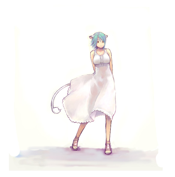 The Big ImageBoard (TBIB) - animal ears blue hair cow ears cow girl ...