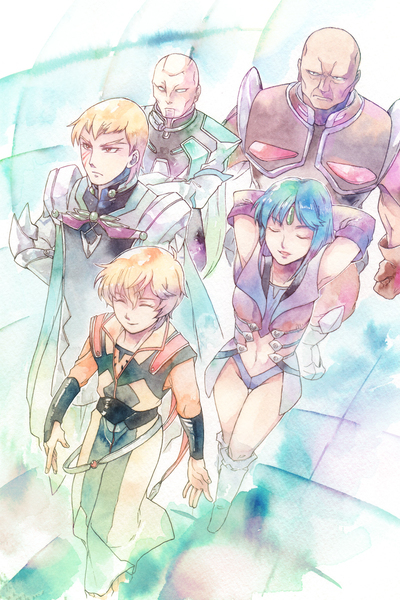 The Big ImageBoard (TBIB) - 1girl 4boys aguija bald blonde hair blue ...