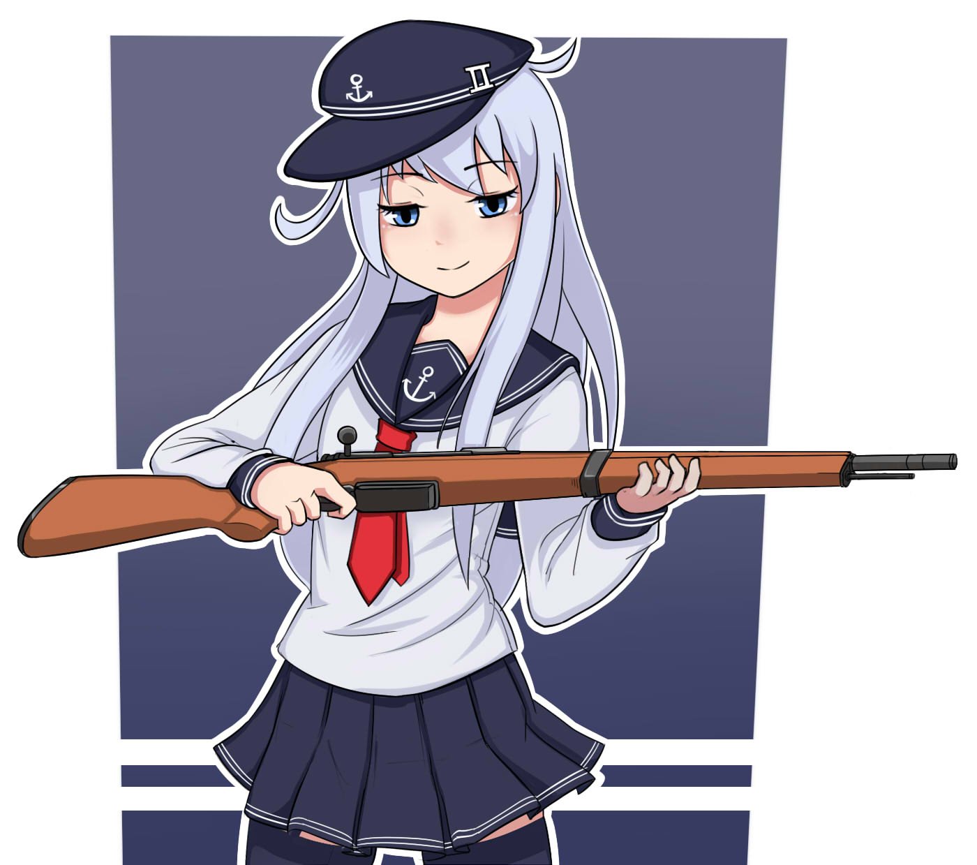 The Big ImageBoard (TBIB) - anchor symbol arisaka black legwear blue ...