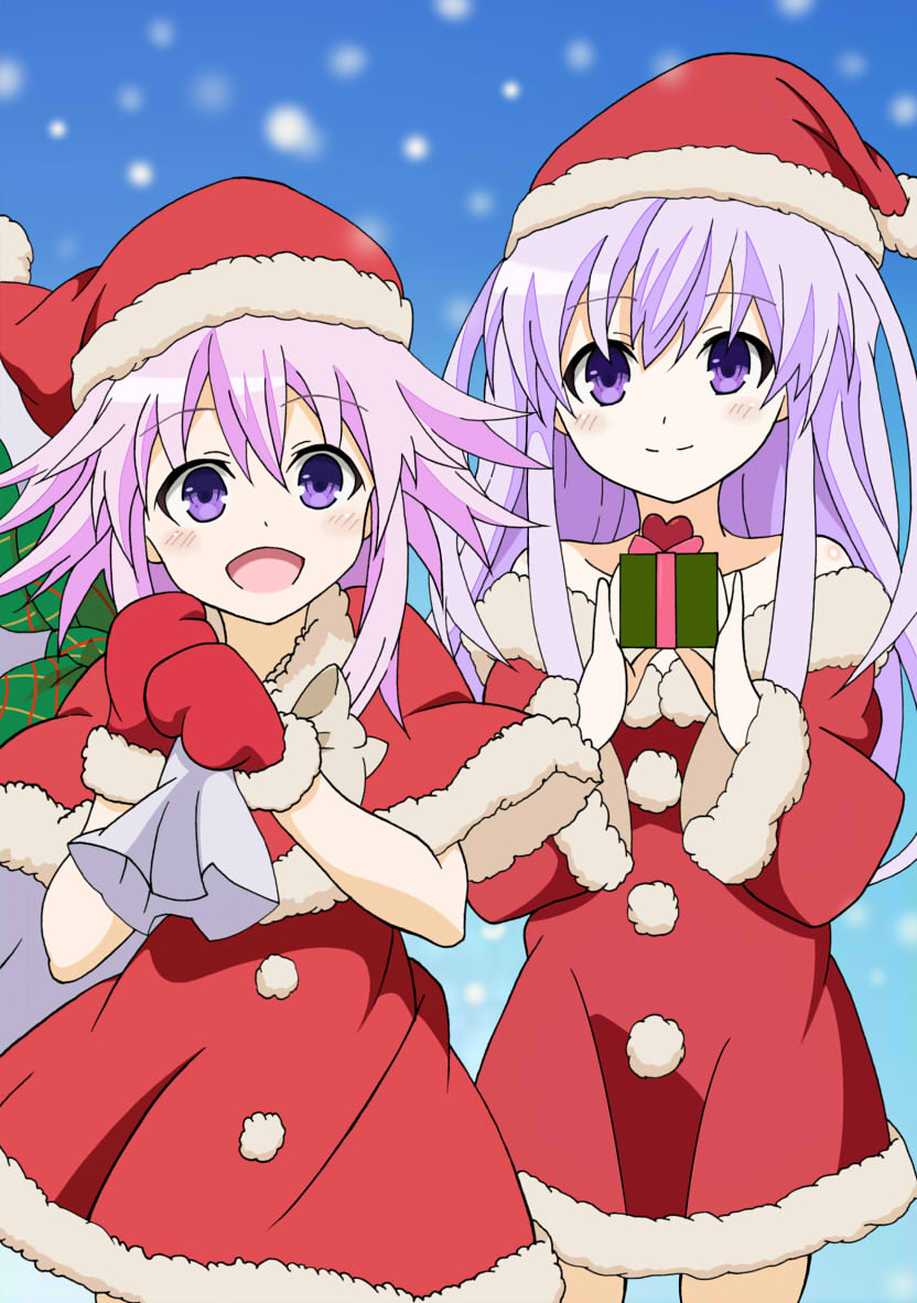 The Big ImageBoard (TBIB) - 2girls christmas commentary request hat k ...
