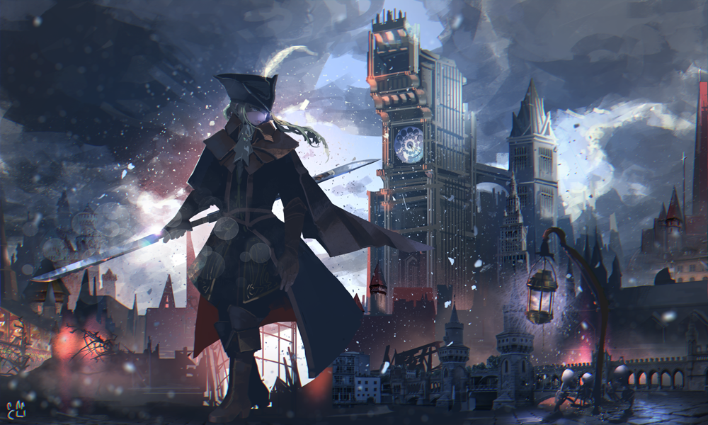 The Big ImageBoard (TBIB) - 1girl ascot bloodborne city clock clock ...