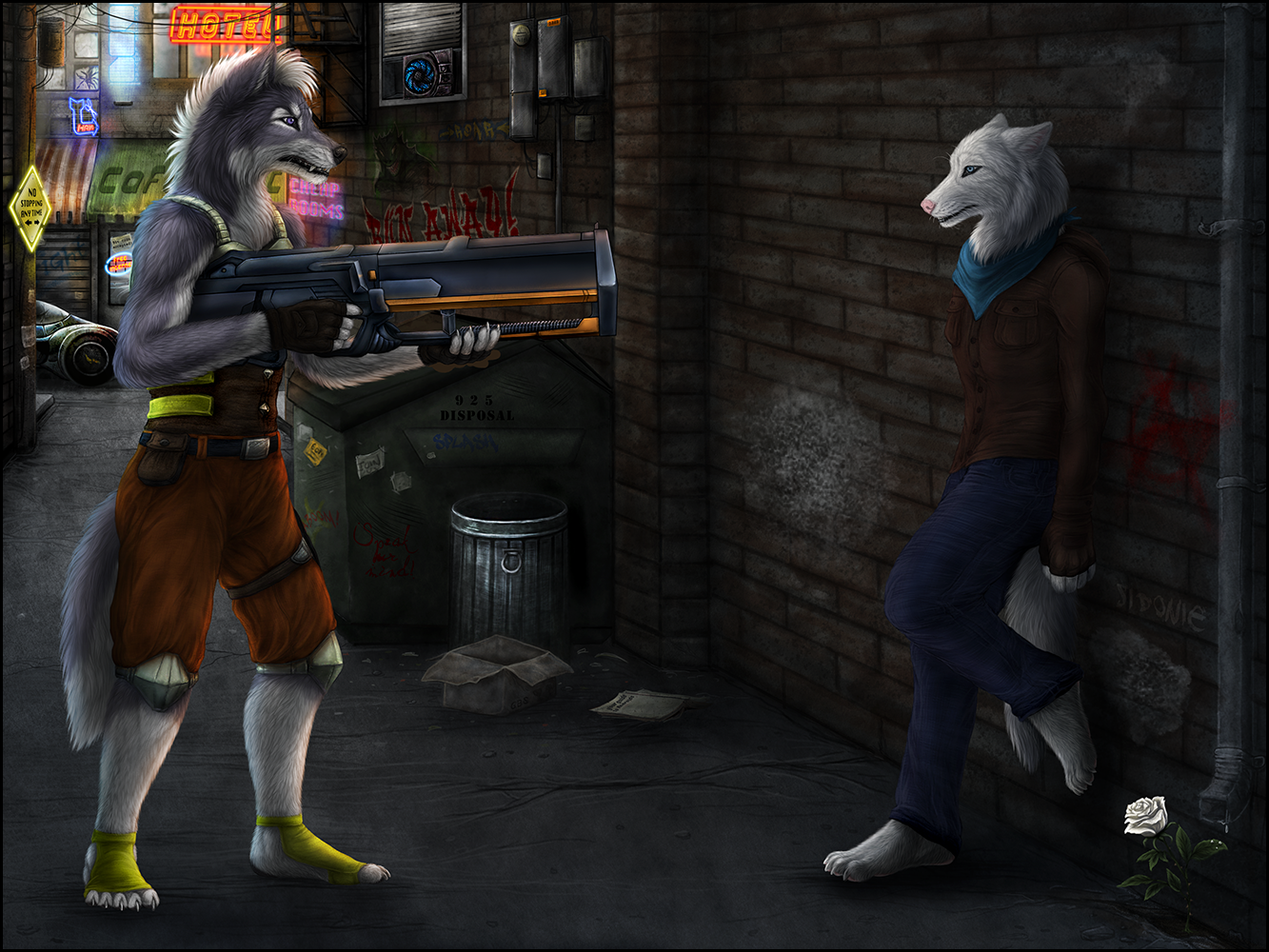 The Big ImageBoard (TBIB) - 5 fingers 5 toes anthro black lips black nose canine clothed ...