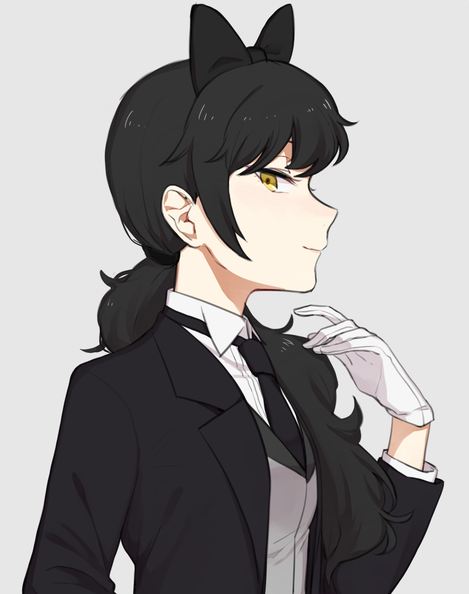 The Big ImageBoard (TBIB) - 1girl alternate costume black bow black ...