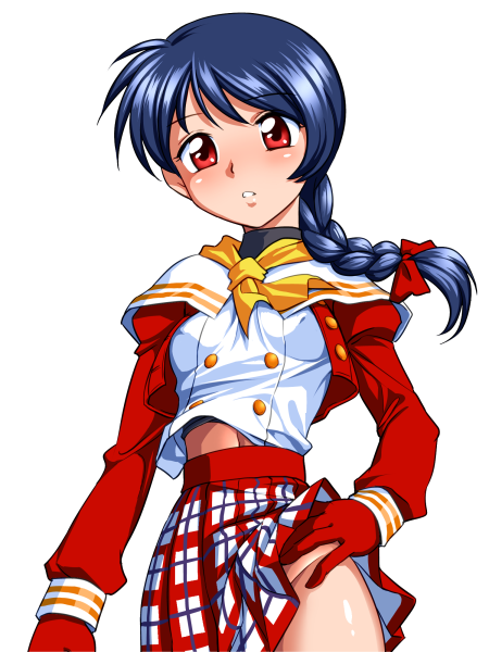 The Big Imageboard Tbib 1girl Blue Hair Bow Braid Breasts Female