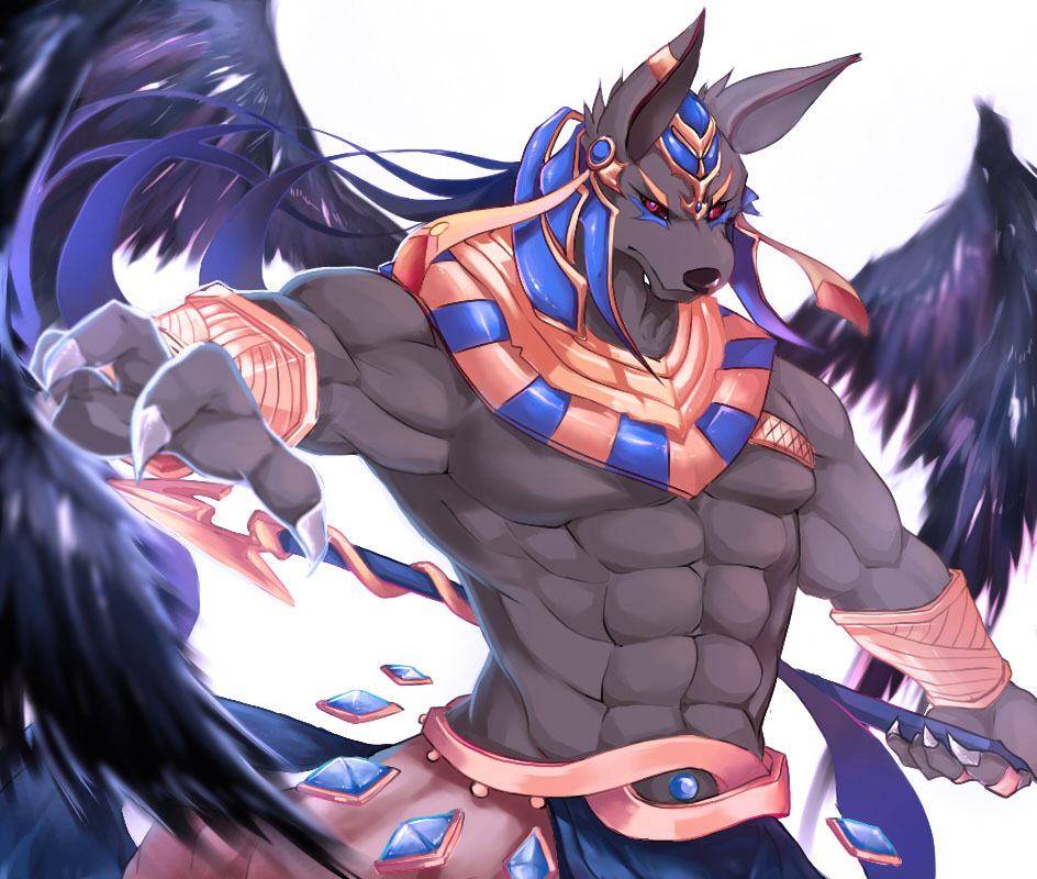 The Big ImageBoard (TBIB) - 2015 abs anthro anubian jackal anubis (puzzle and dragons) armband ...