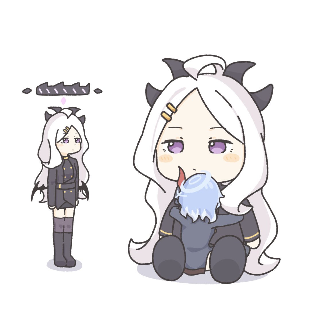 The Big ImageBoard (TBIB) - 2girls ahoge ako (blue archive) black ...