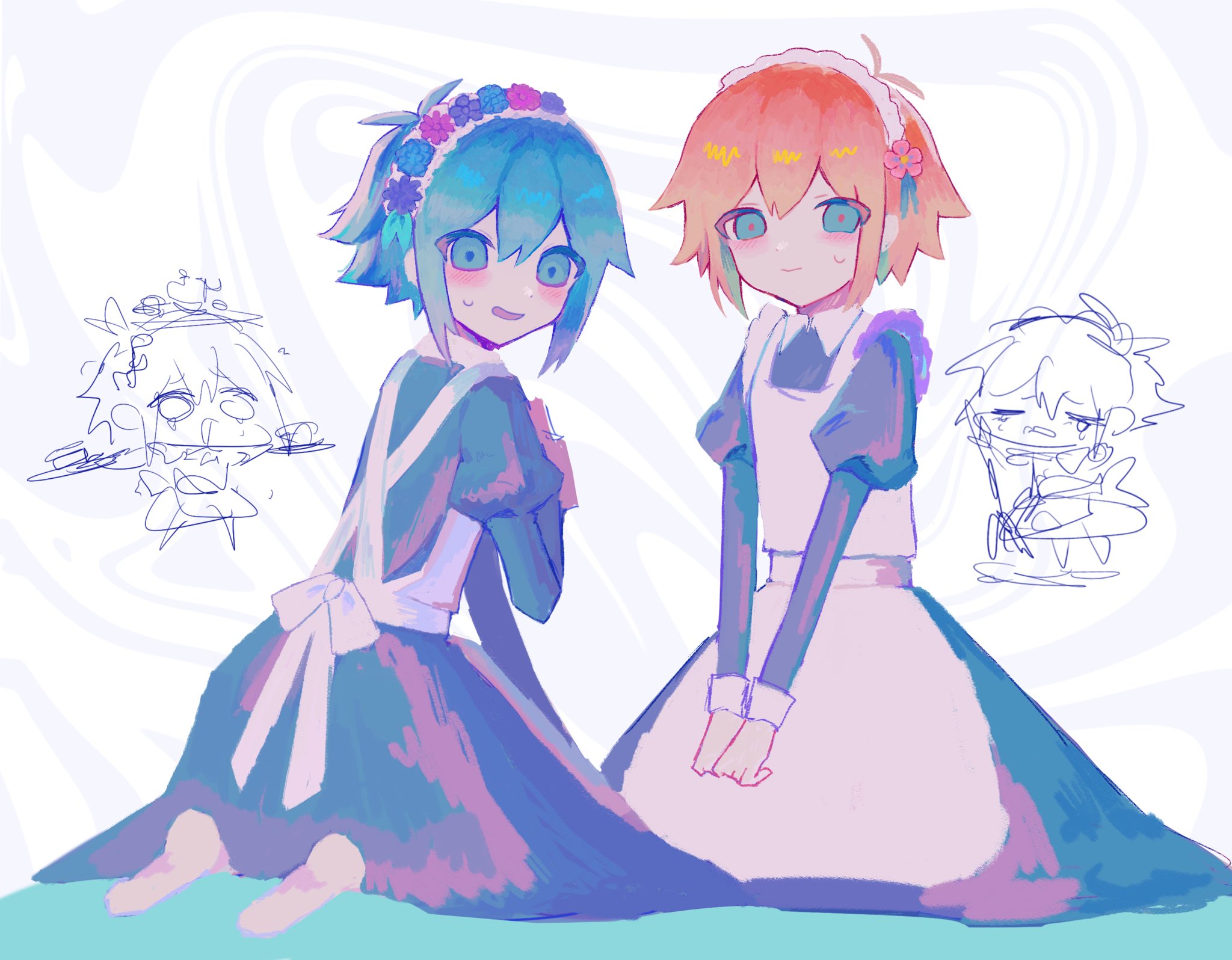 The Big ImageBoard (TBIB) - 2boys alternate costume apron basil ...