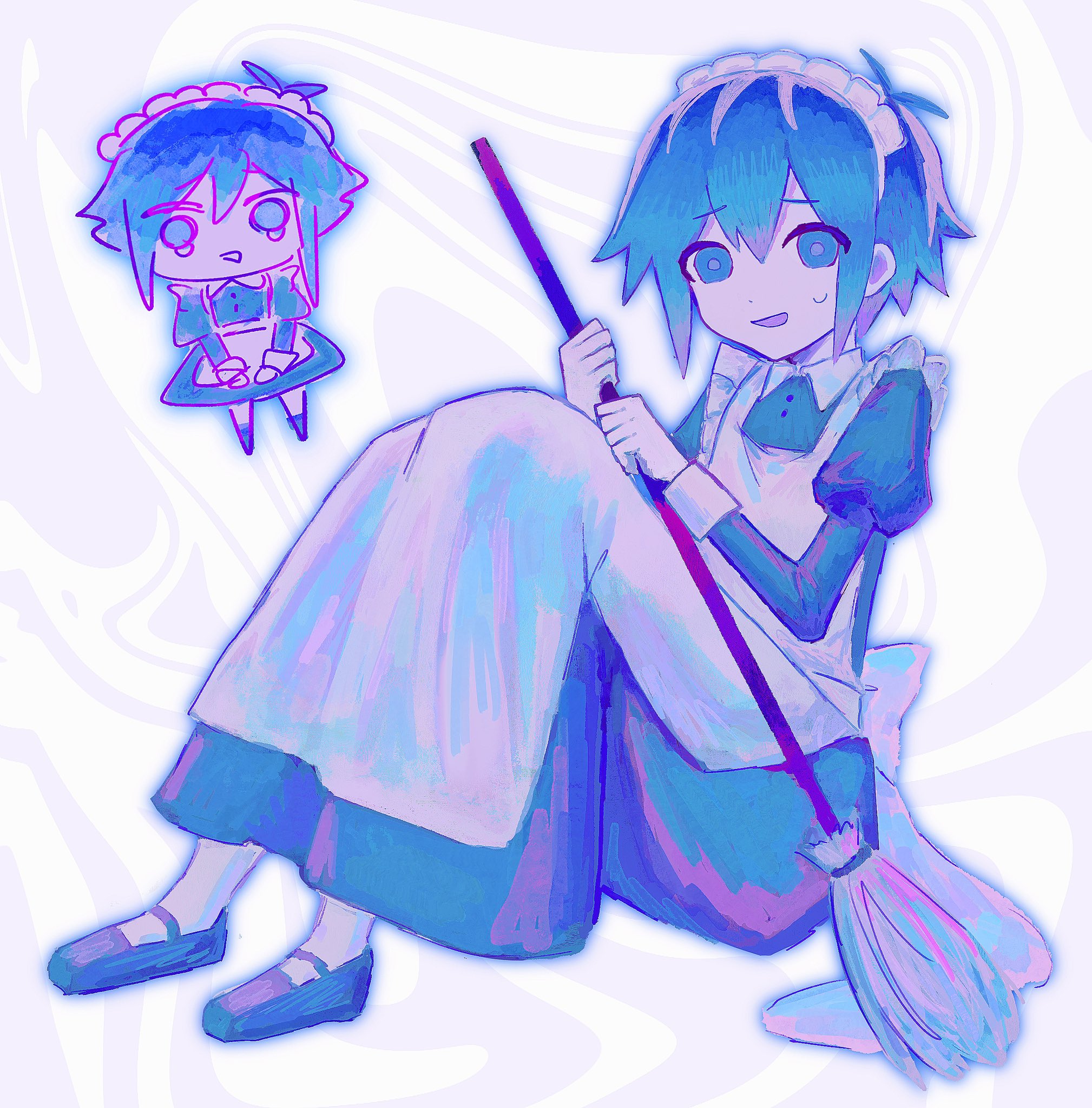 The Big ImageBoard (TBIB) - 1boy alternate costume apron basil (headspace) (omori) basil (omori ...