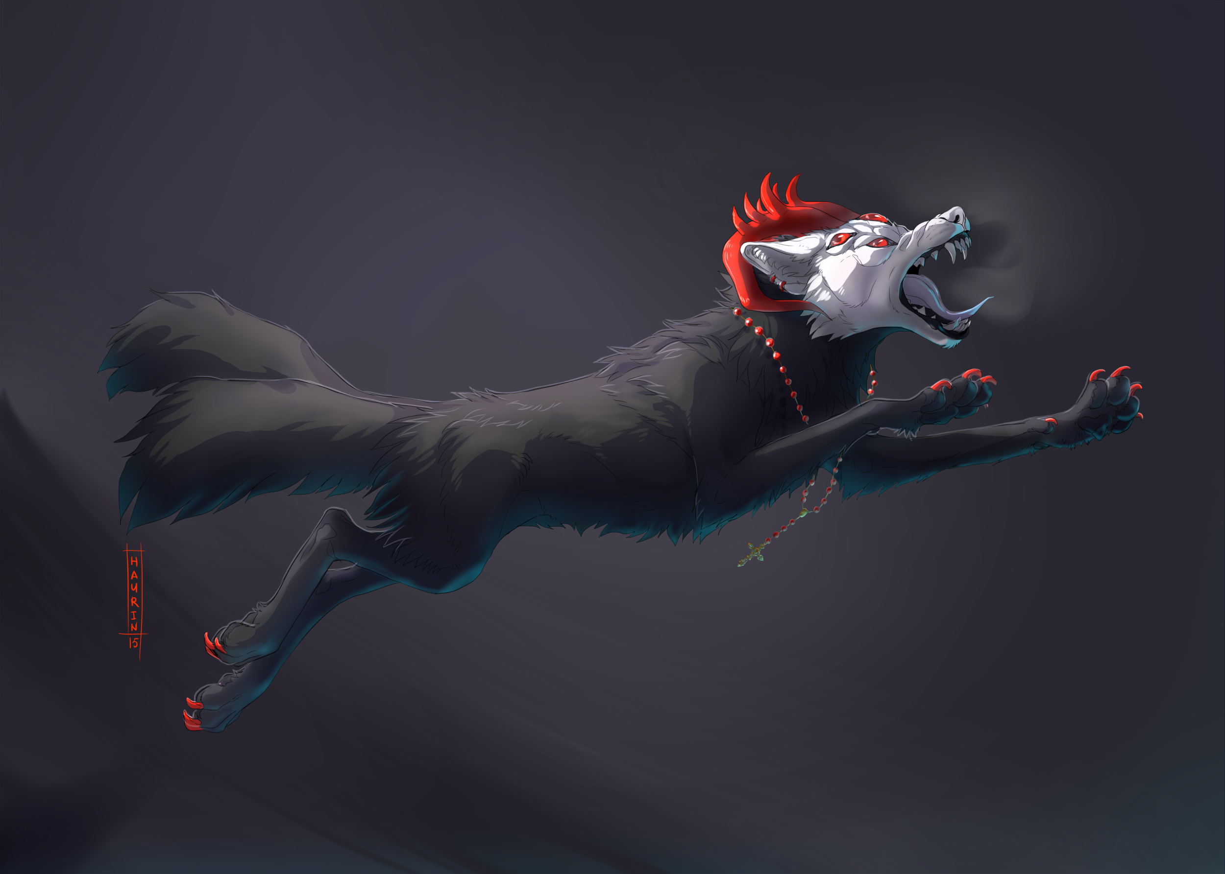 The Big ImageBoard (TBIB) - 2015 ambiguous gender black lips canid canine canis claws feral fur ...