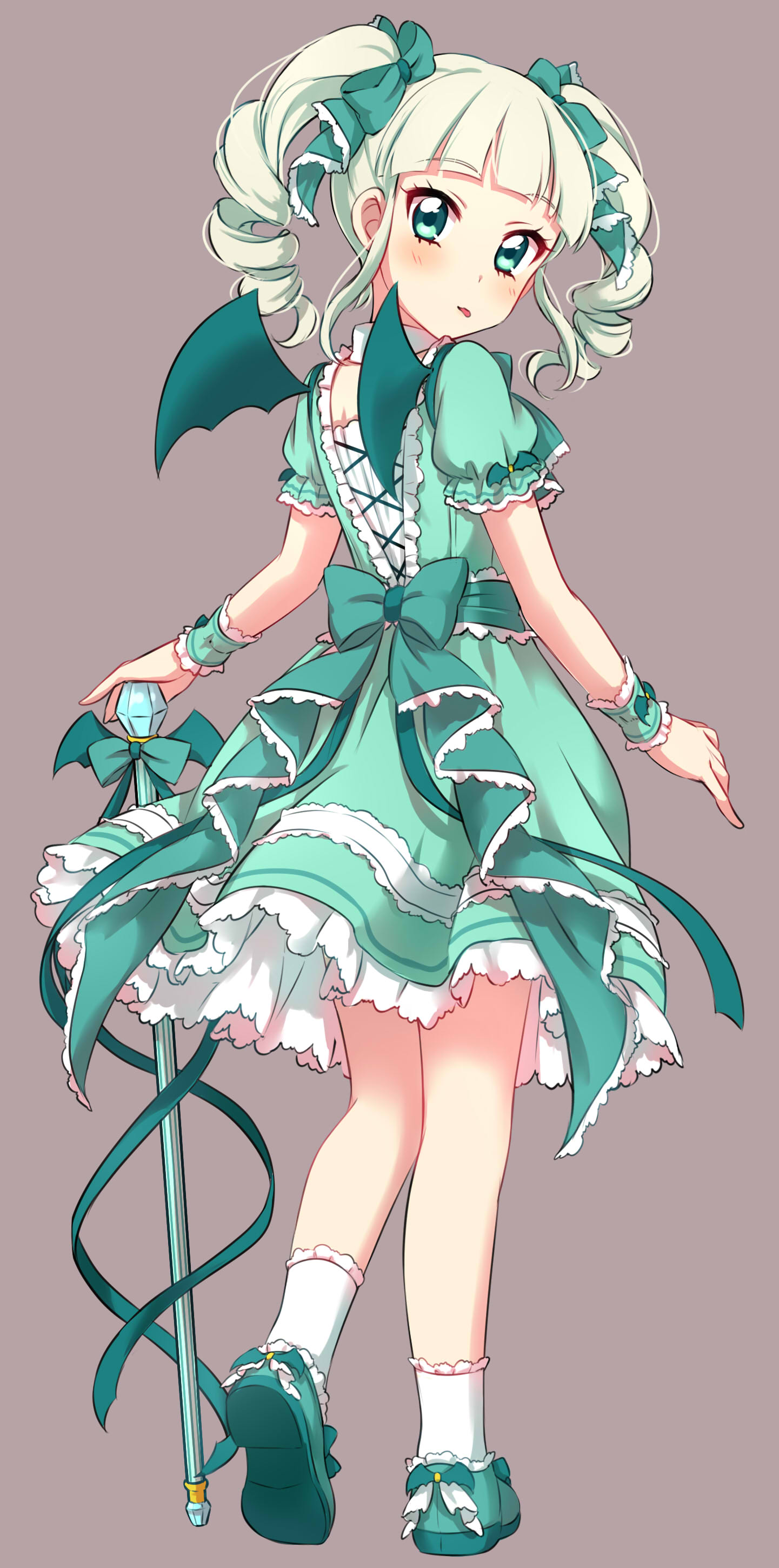 The Big ImageBoard (TBIB) - absurdres aikatsu! aikatsu! (series) bat wings bow dress drill hair ...