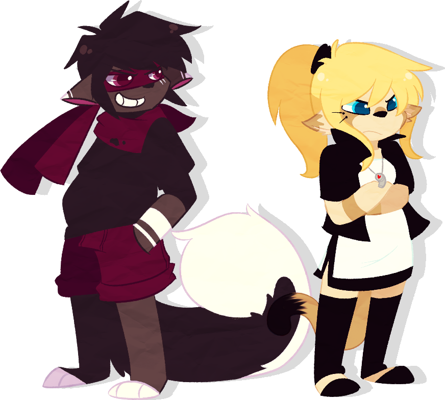 The Big ImageBoard (TBIB) - alpha channel anthro crossed arms duo felid female fur hair jewelry ...