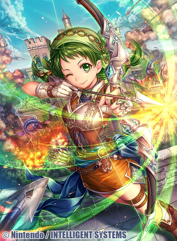 The Big Imageboard Tbib 1girl Aiming Arrow Projectile Bandana