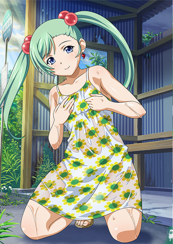 The Big Imageboard Tbib 00s 1girl Female Green Hair Hair Ornament