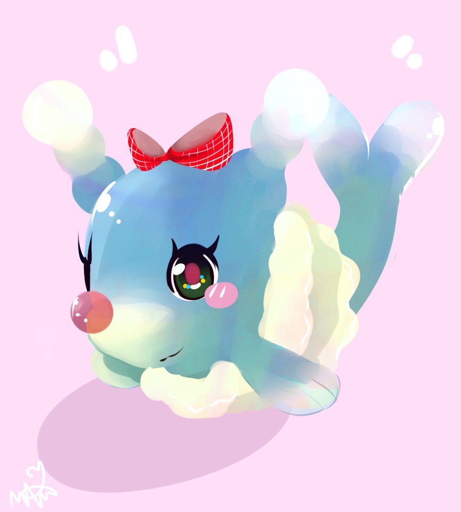 The Big Imageboard Tbib Blue Body Blush Bow Brionne Cute Eyelashes Mammal Marine