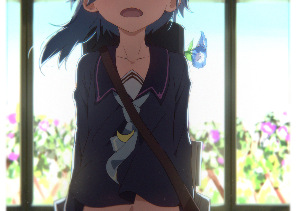 The Big ImageBoard (TBIB) - asymmetrical hair blouse blue blouse blue hair blue neckwear ...