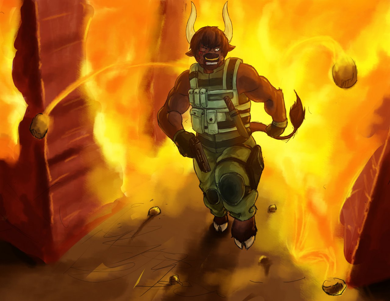 The Big ImageBoard (TBIB) - 2013 anthro biped bovid bovine brown body ...