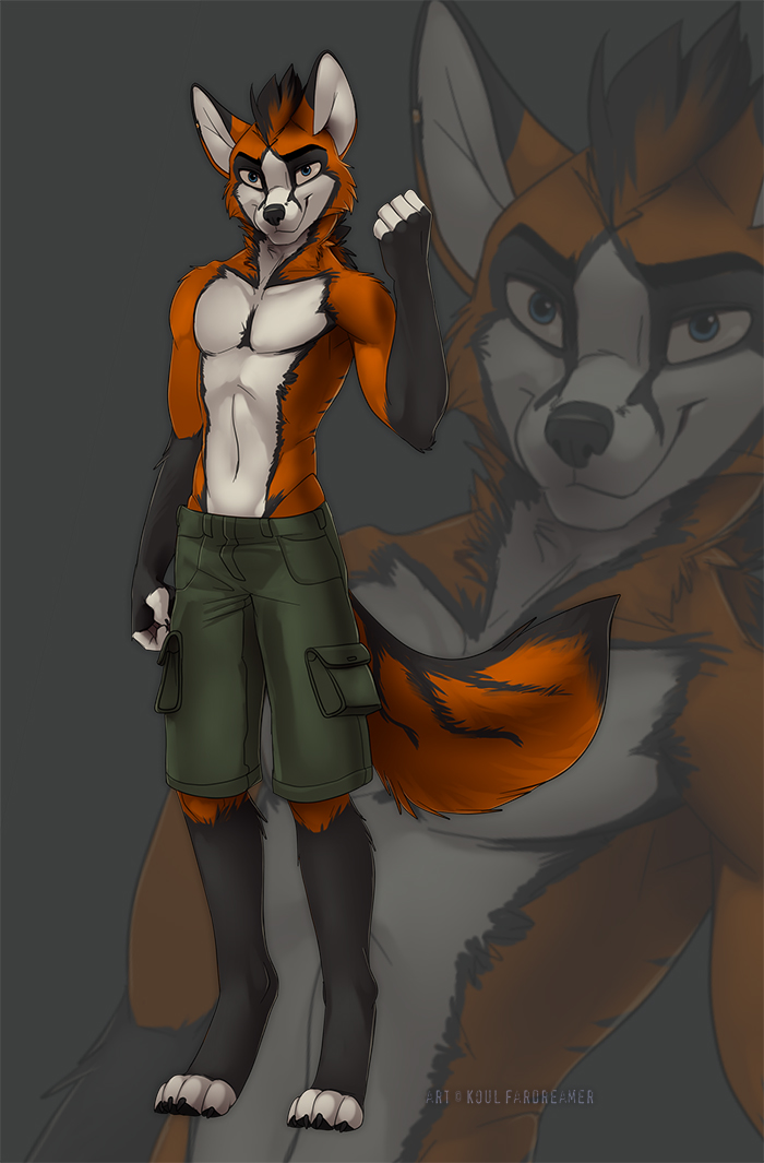 The Big ImageBoard (TBIB) - 4 toes 5 fingers anthro black nose blowup background blue eyes canid ...