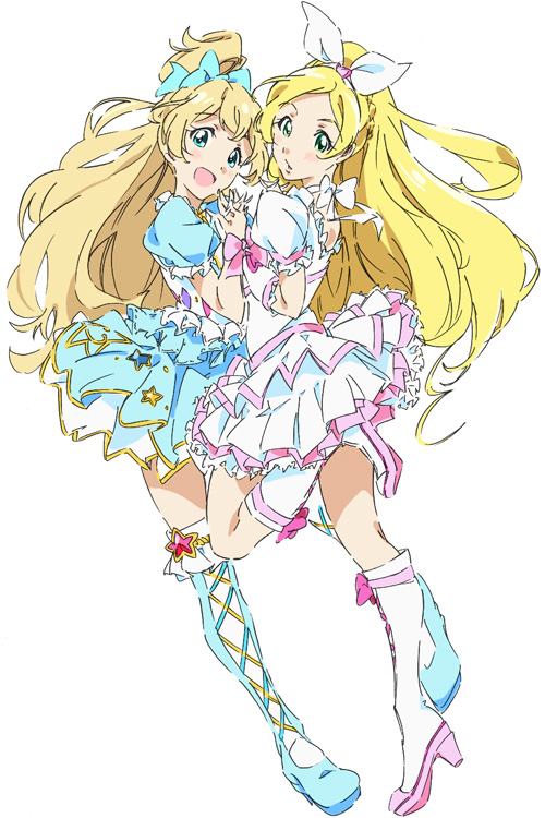 The Big ImageBoard (TBIB) - 2girls :d :o aikatsu! (series) aikatsu stars! aqua eyes blonde hair ...
