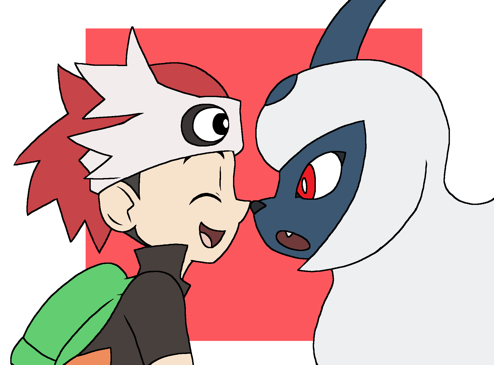 The Big ImageBoard (TBIB) - absol ambiguous gender black hair blue body ...