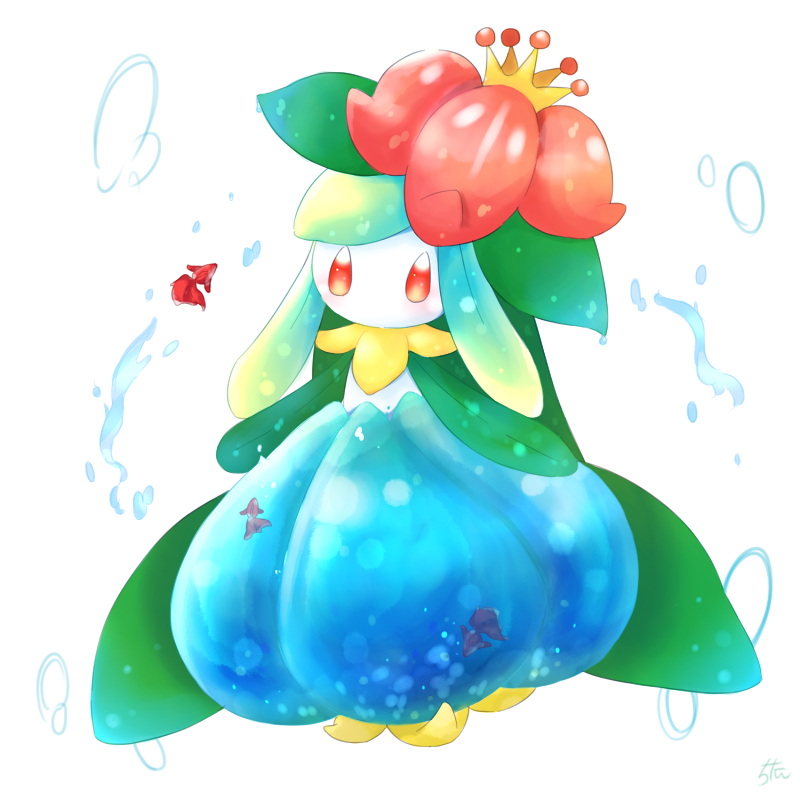 The Big ImageBoard (TBIB) - 1girl crown female fish flower lilligant no ...