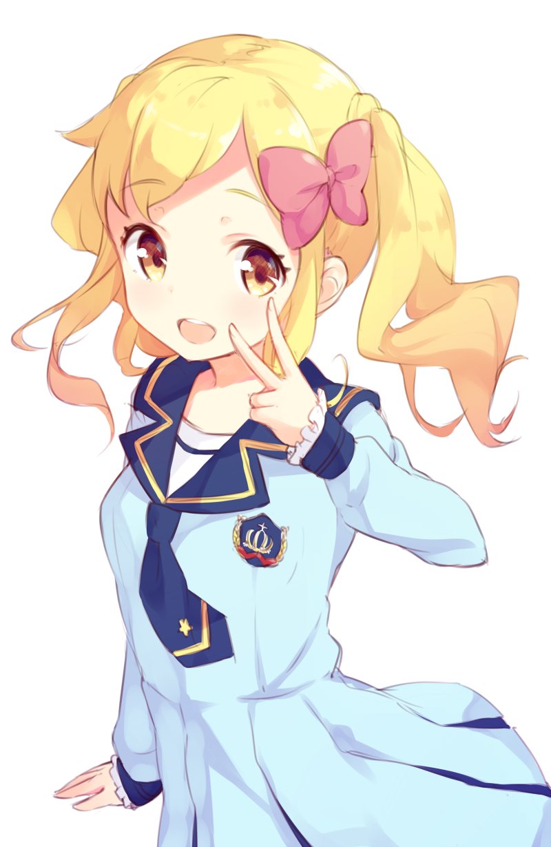 The Big ImageBoard (TBIB) - 1girl :d aikatsu! (series) aikatsu stars! blonde hair blue dress ...