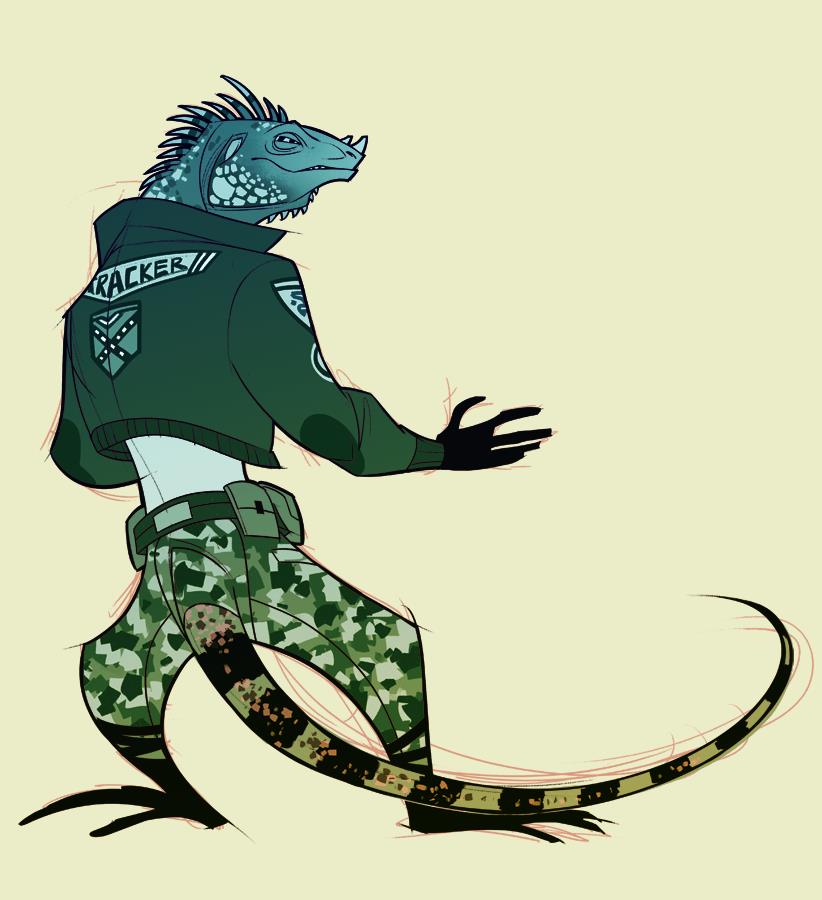The Big ImageBoard (TBIB) - ambiguous gender anthro camo clothed clothing iguana lizard reptile ...