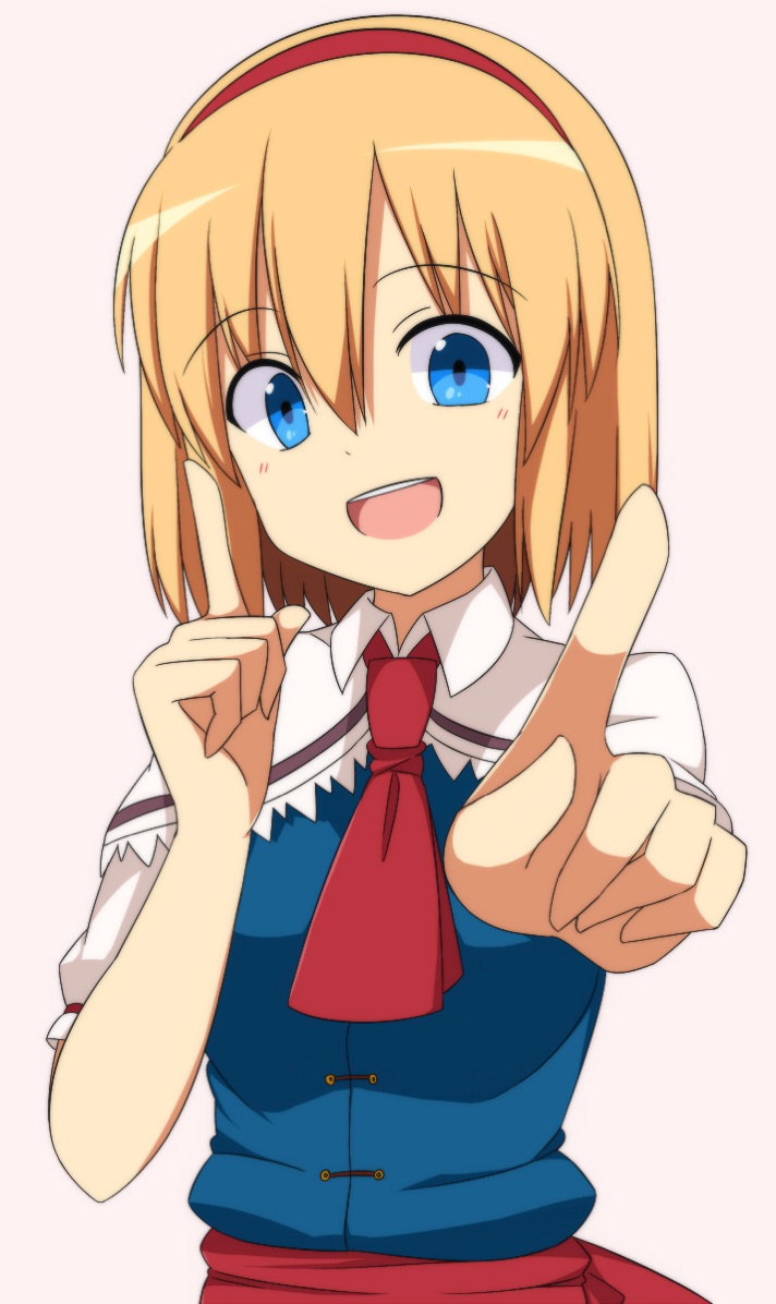 The Big ImageBoard (TBIB) - 1girl :d alice margatroid ascot bad id bad pixiv id blonde hair blue ...