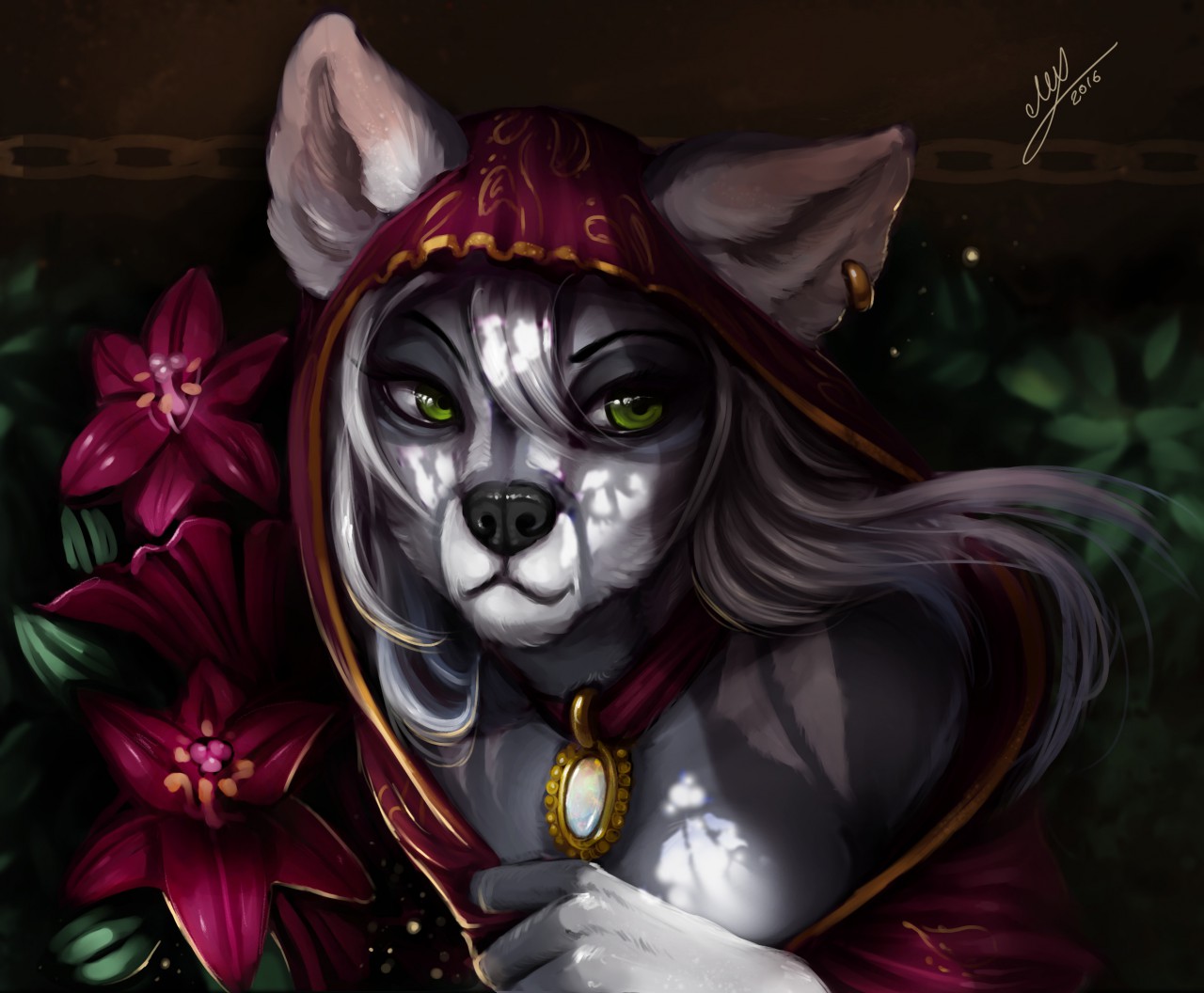 The Big ImageBoard (TBIB) - anthro bust portrait canid canine clothed clothing ear piercing ...